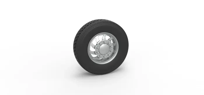 Vehicles & Machinery STL Download - Front custom wheel of semi truck ...