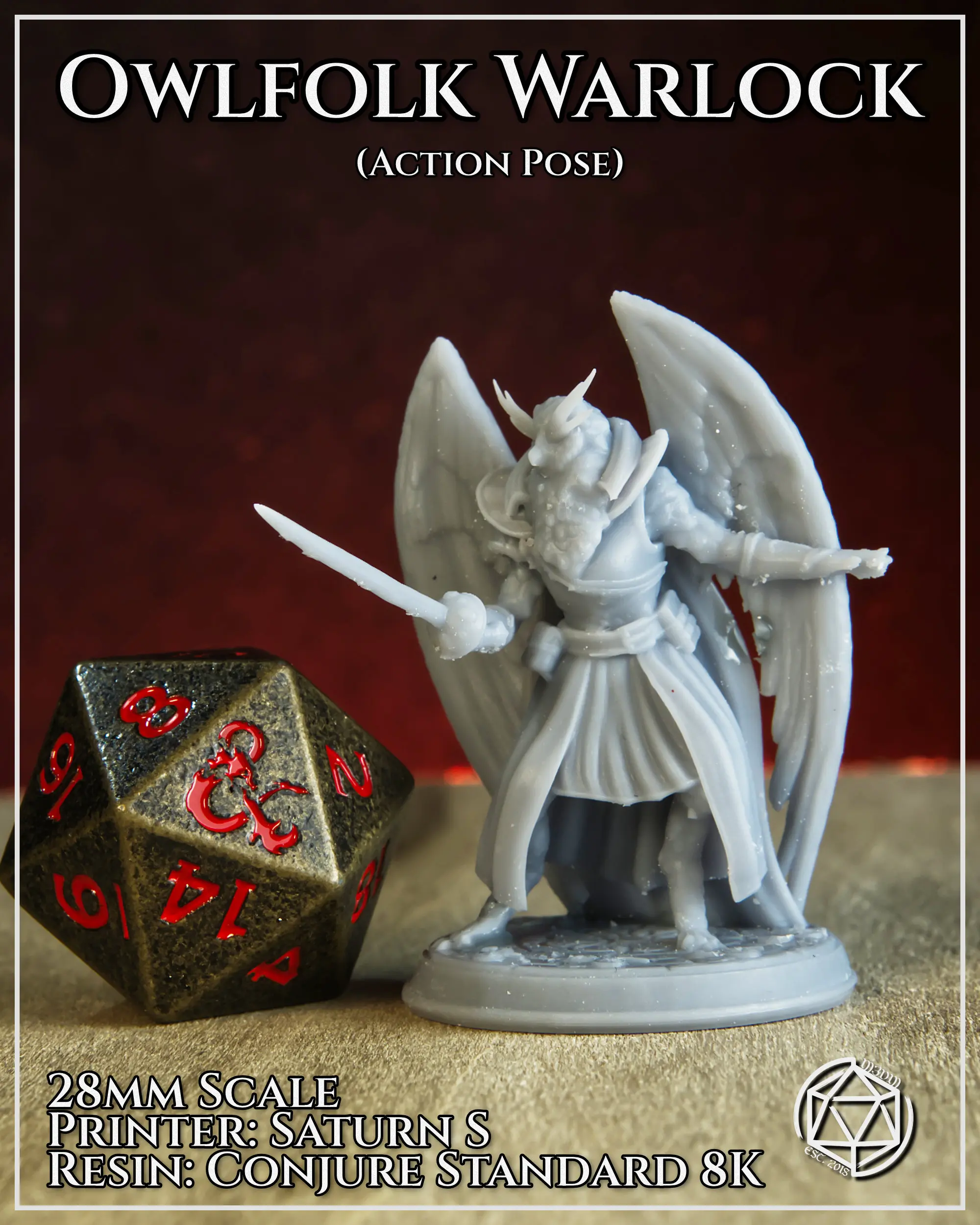 Other STL Download - Owlfolk Warlock (Action)by M3DM