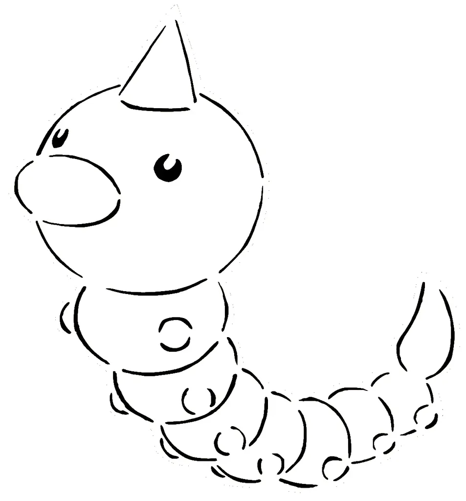 Free Digital Art STL Download - 013 Weedle stencil + 2dby SMT_M 🦊