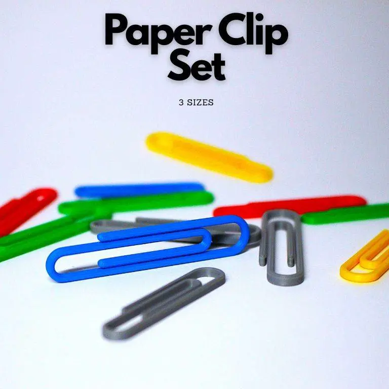 3D Printer Files | 3MF File | Paper Clip Set - 3 Sizes | Creality Cloud