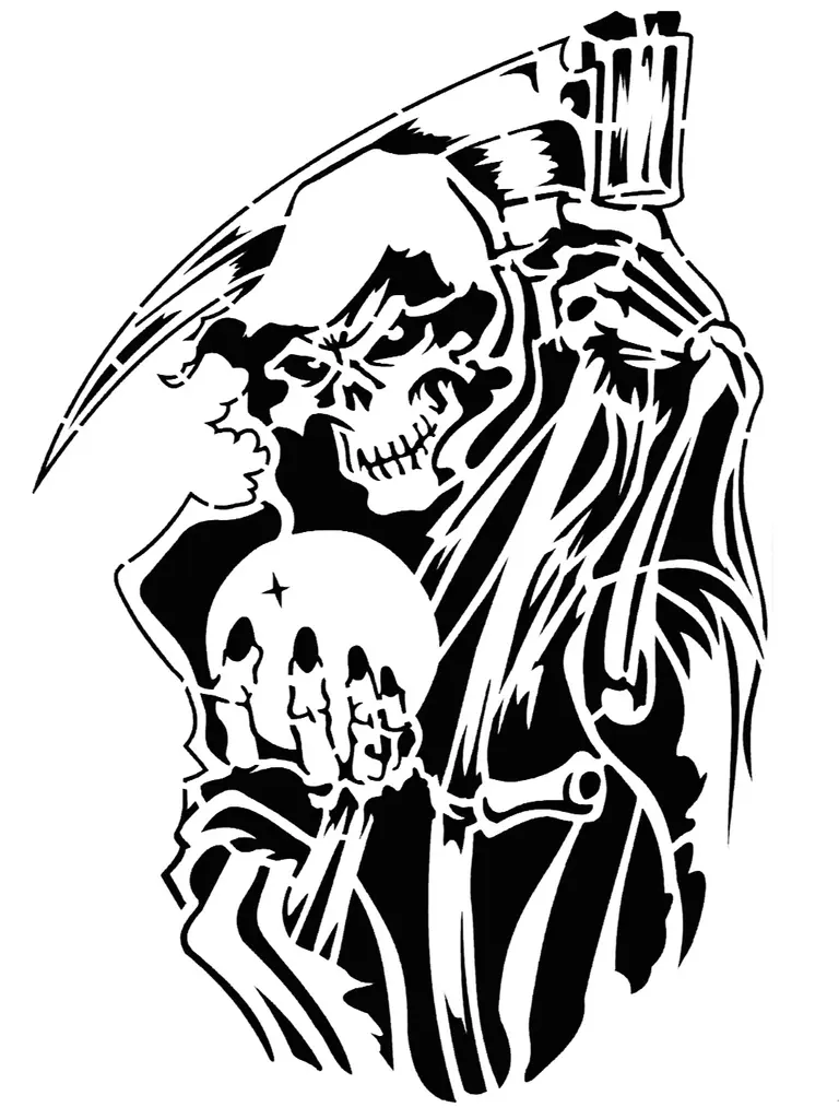 Free Sculptures And Artworks Stl Download Reaper Stencil 8by Smt M 🦊