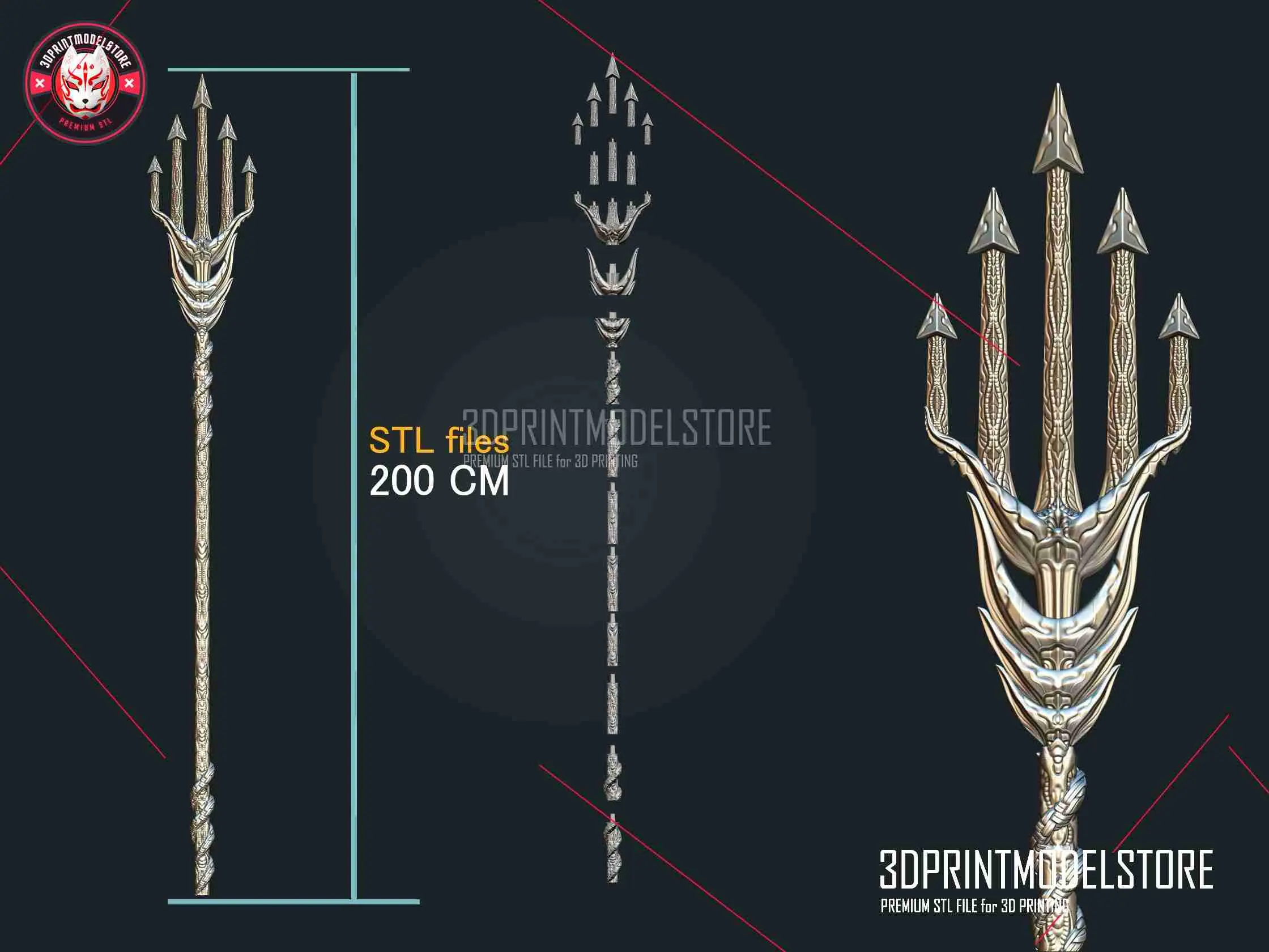 Cosplay STL Download - Aquaman Trident Cosplay Weapon Halloween - DC Comics Costumeby ...