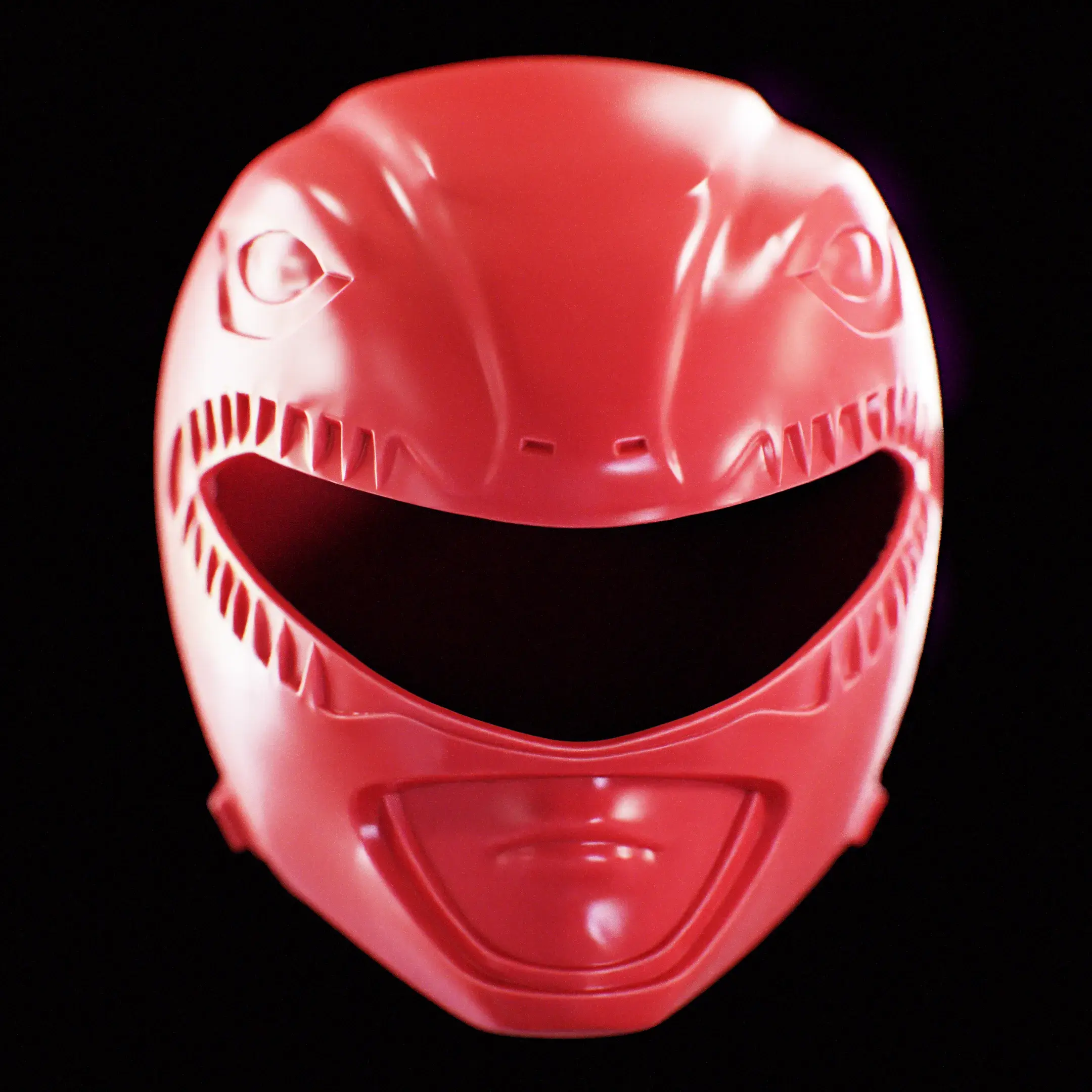 Cosplay STL Download - Red Dino Power Ranger Helmet split in Twoby ...