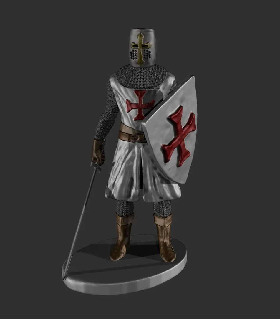 Characters & Creatures STL Download - Templar - chevalier Templierby ...