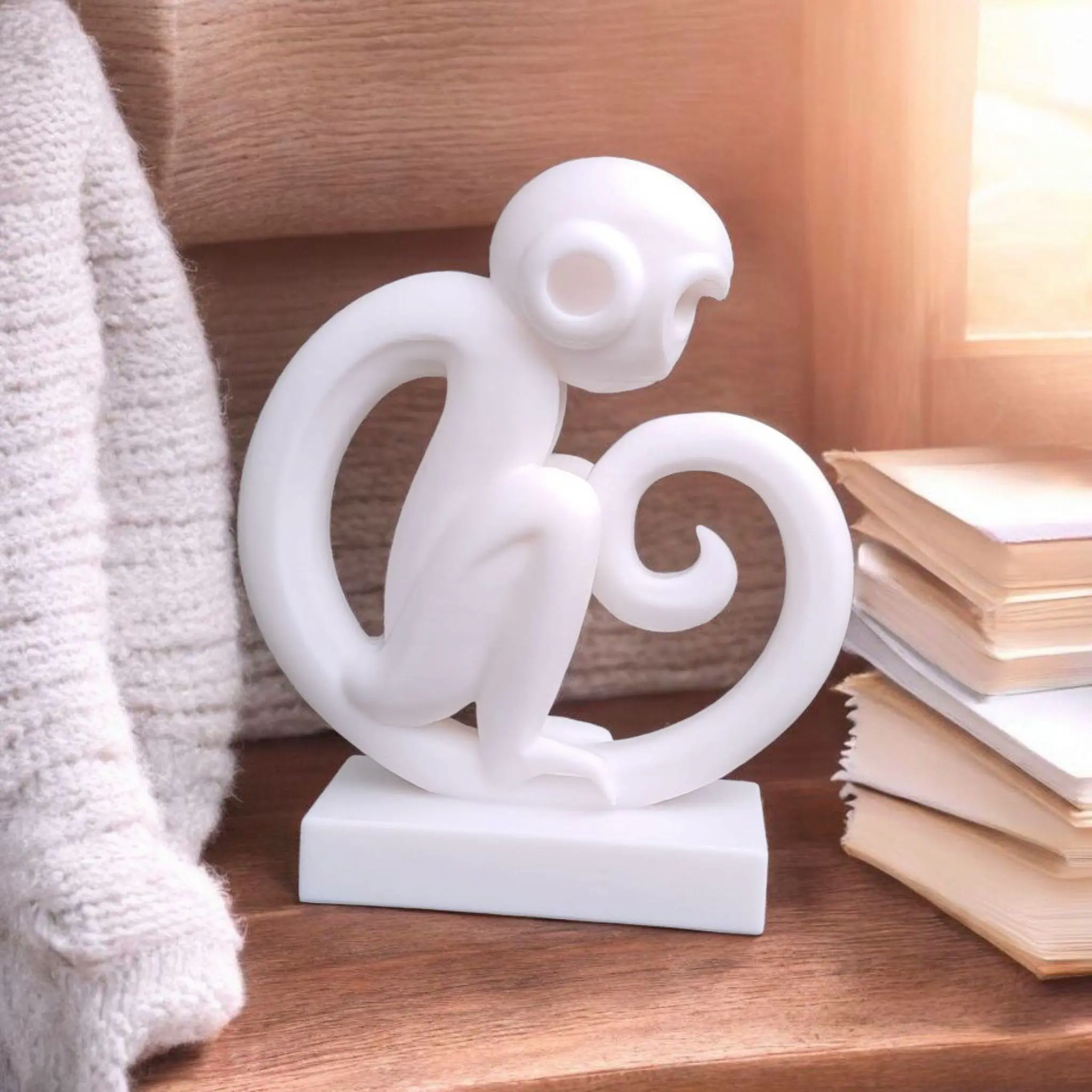 Home Decorations & Ornaments STL Download - Minimalist Monkey Statueby ...