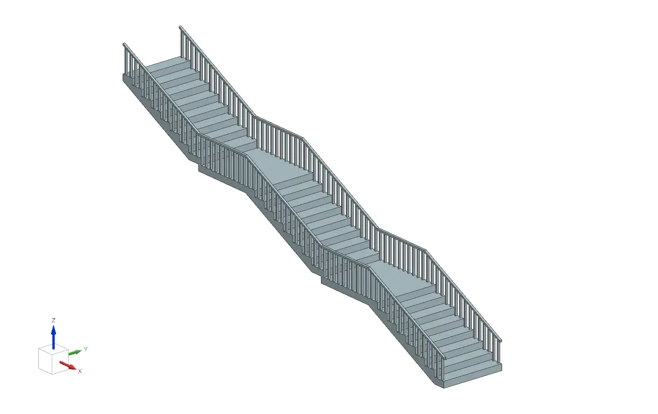 Industrial Design & Prototypes STL Download - Multi-run Stairby I_printsGO