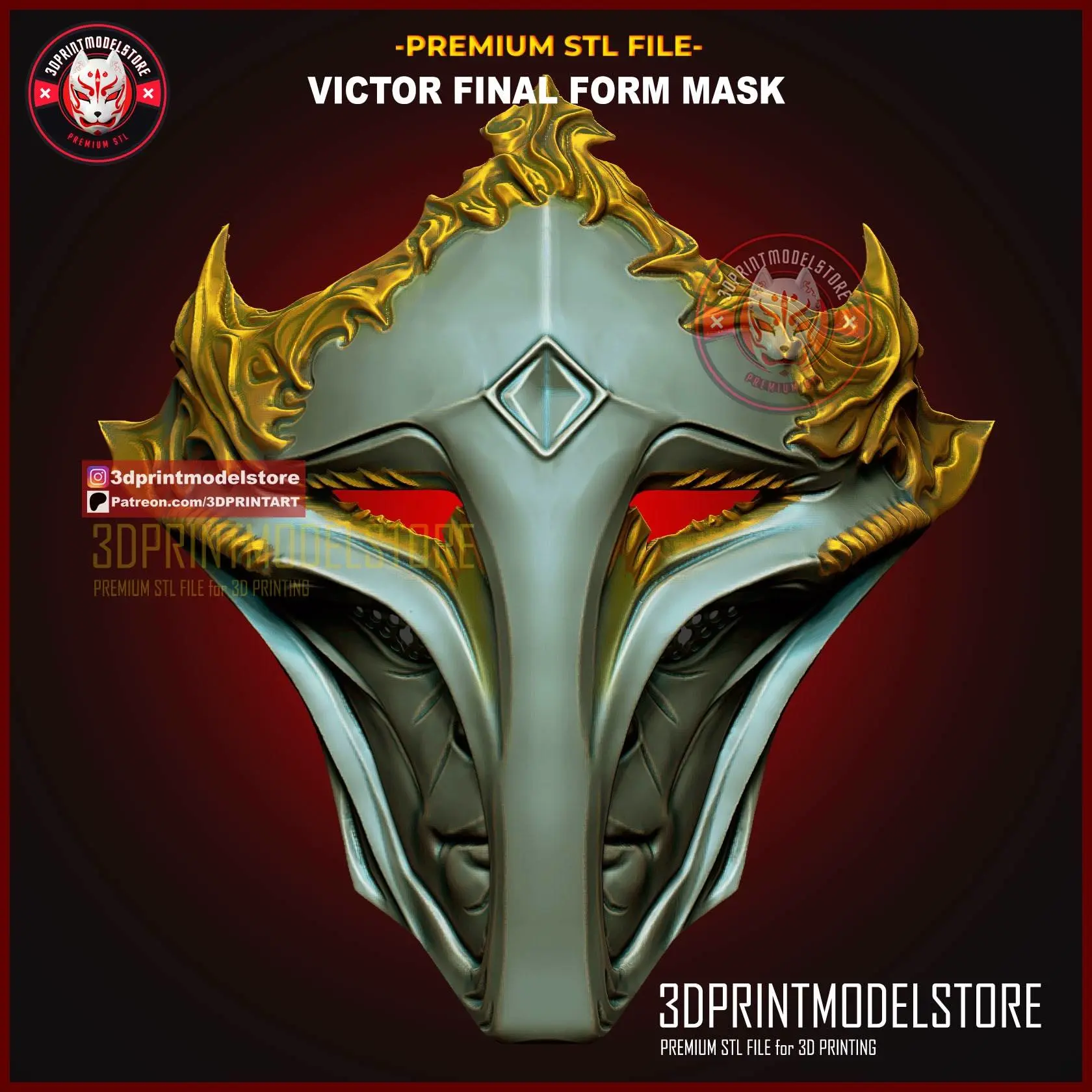 CosplaySTL 다운로드 -Victor Final Form Mask Arcane League of Legends ...