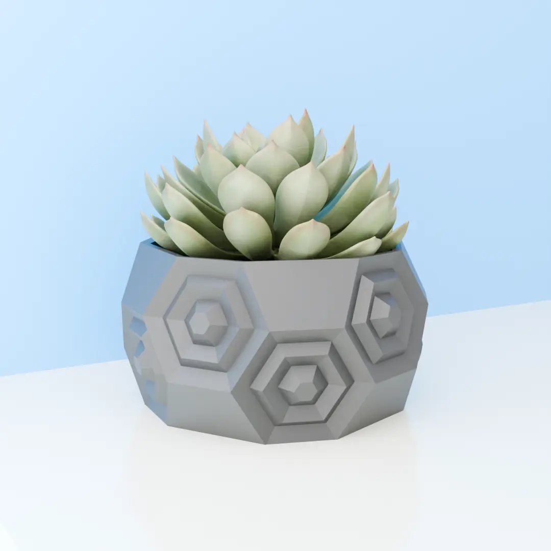 3D Printer Files | 3MF File | hexagon planter pot | Creality Cloud