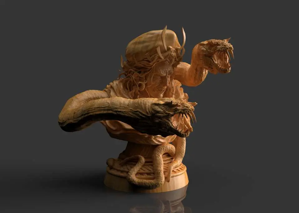 Characters & Creatures STL Download - Evil Lord bustby Ha333aP