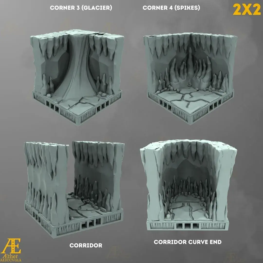 Props & Terrain STL Download - AEICCV01A - Ice Cavern Commonsby Aether ...