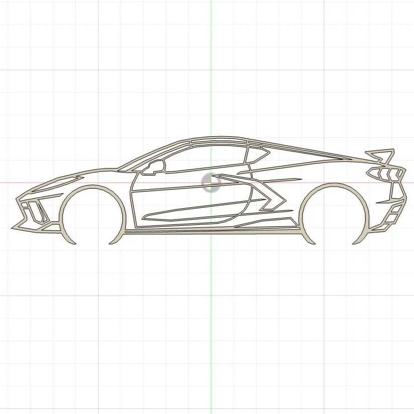 Free Sculptures & Artworks STL Download - Corvette C8 Wall Artby Zack ...