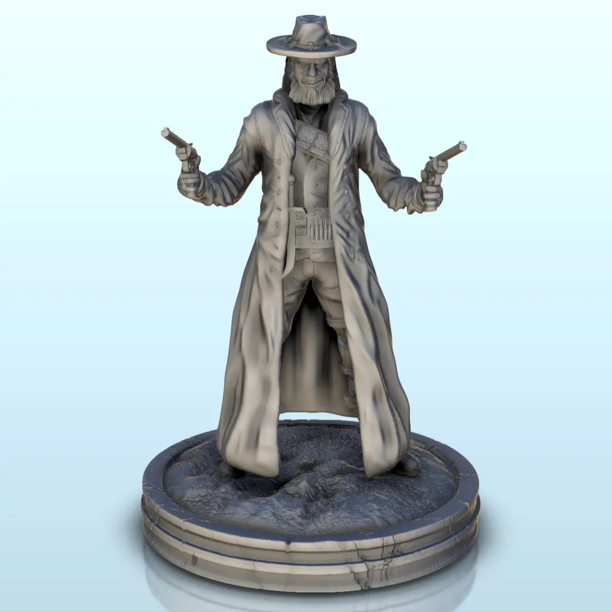 Other STL Download - Bandit with coat and two guns (1) - Old West ...