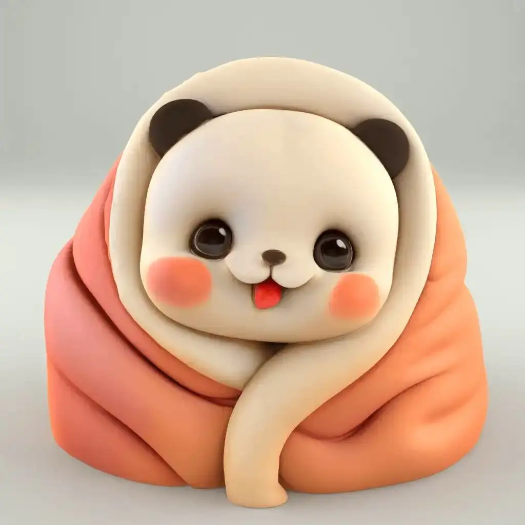 Home Decorations & Ornaments STL Descarga - Cozy Panda in Blanket STL ...