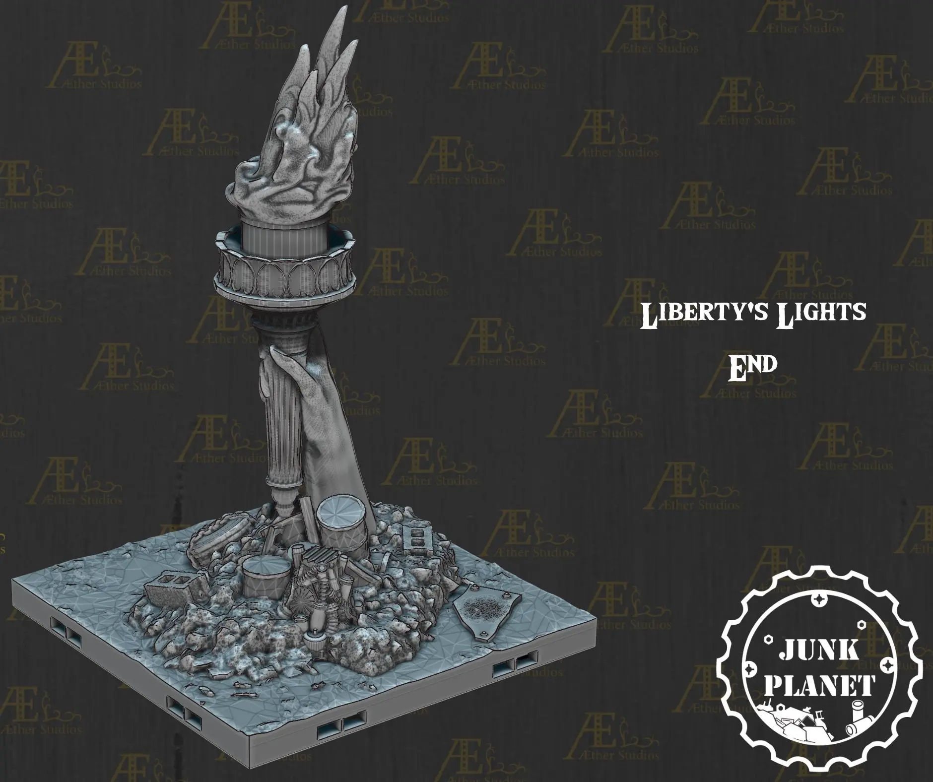 Other STL Download - AEJUNK04 - Junk Planet 4by Aether Studios