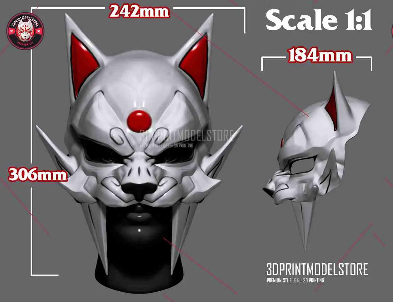 Cosplay STL Download - DC Comic Lynx Ling Red Robin Cosplay Mask ...