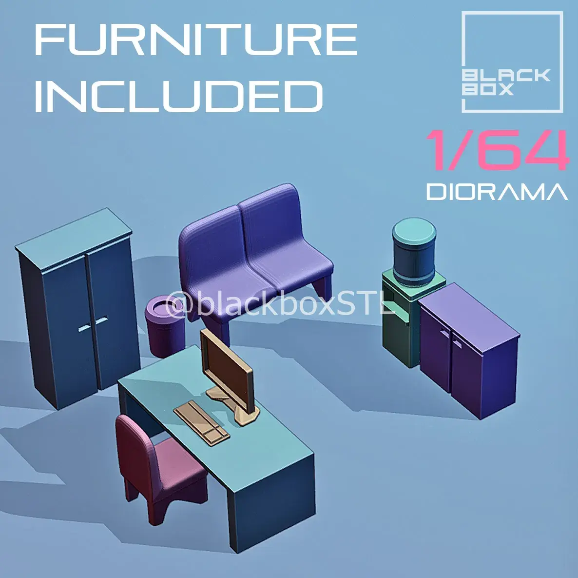 DIORAMA 1-64TH SCALE - COMMERCIAL BUILDING 01 | 3D models download ...