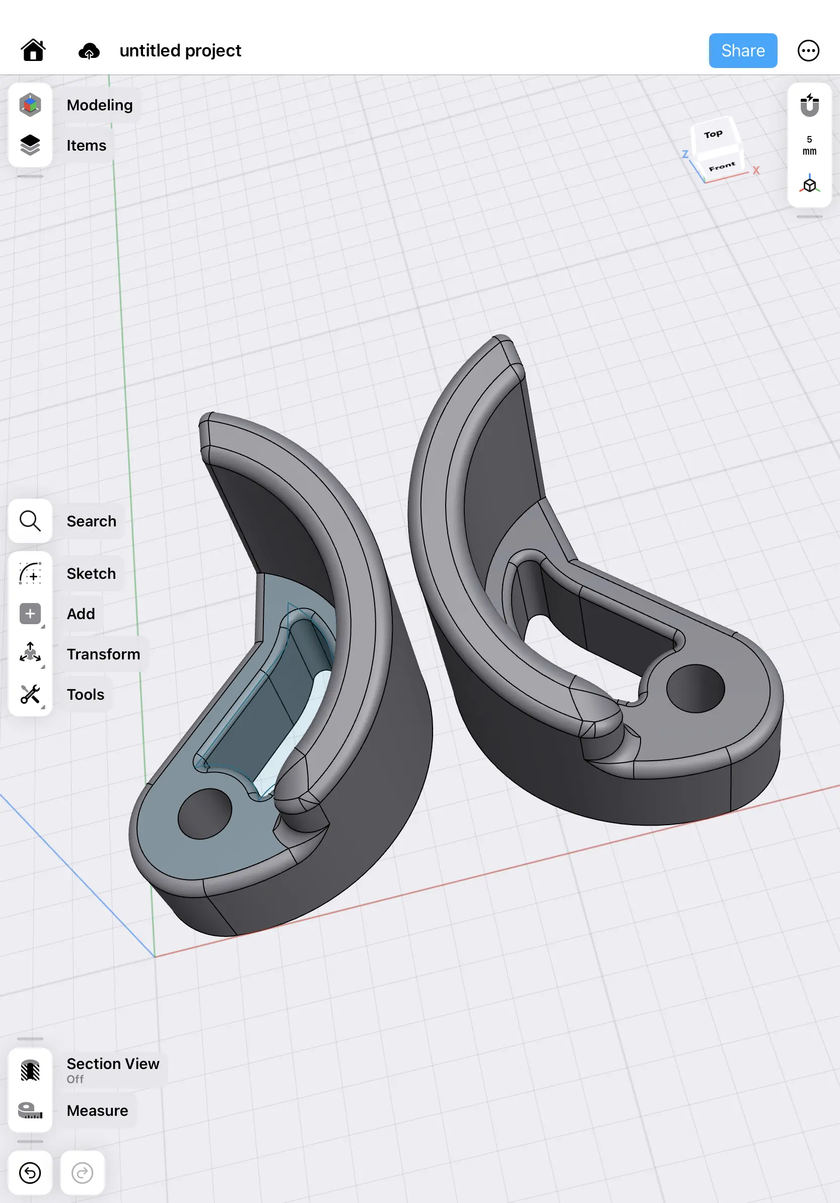 3D Printer Files | 3MF File | Ski cam holder lobe | Creality Cloud