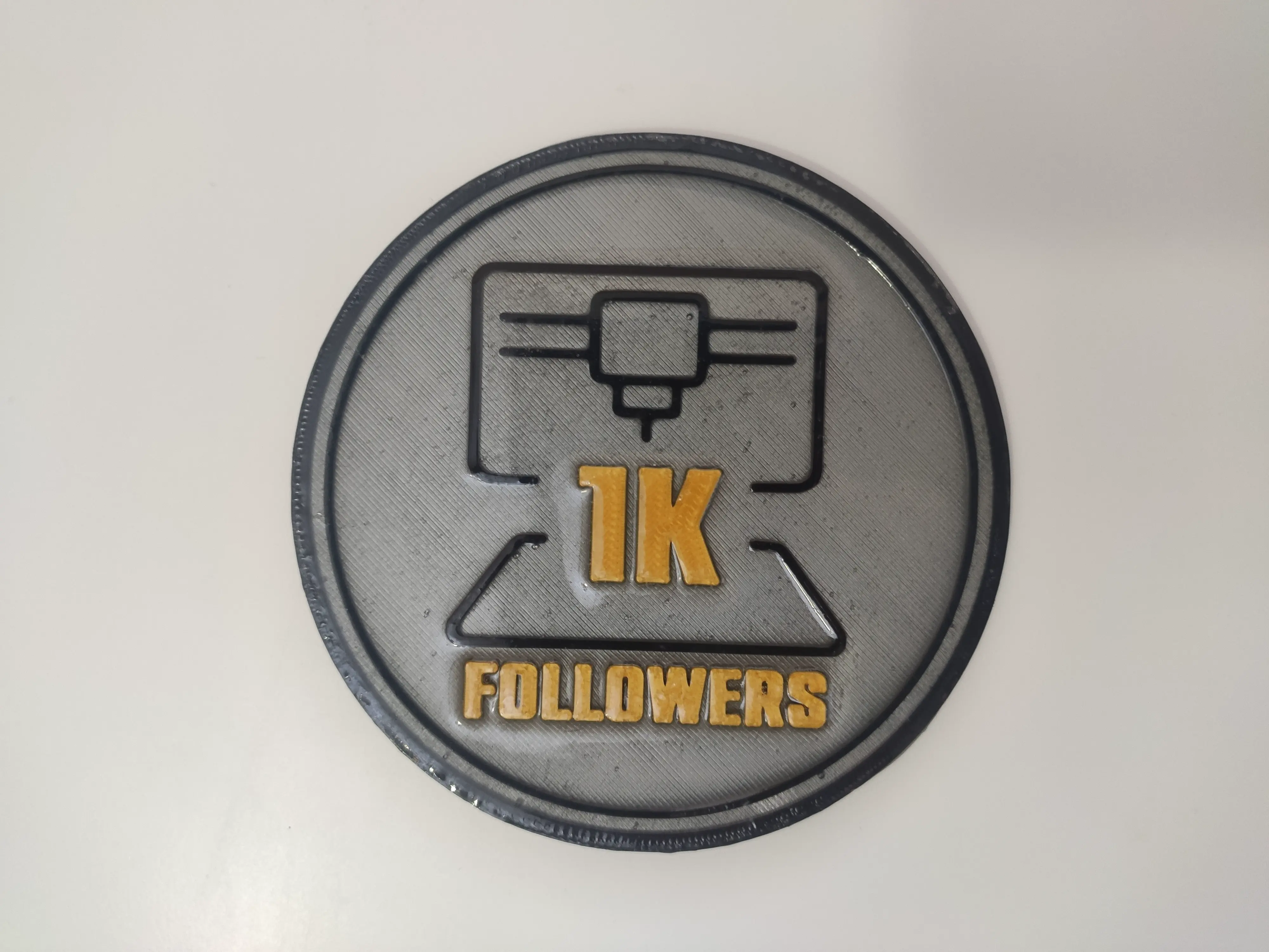 Badges & Coins STL Download - 1K Followers medalby Creathings3D
