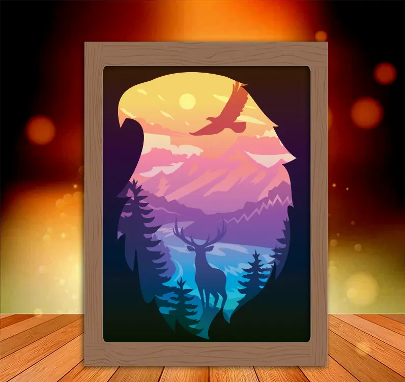 Digital Art STL Download - Forest Spirit shadow boxby tecnoculebras