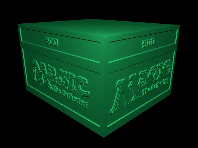 Caja de cartas - Magic Retro - 500 cartas (con funda) | 3D models ...