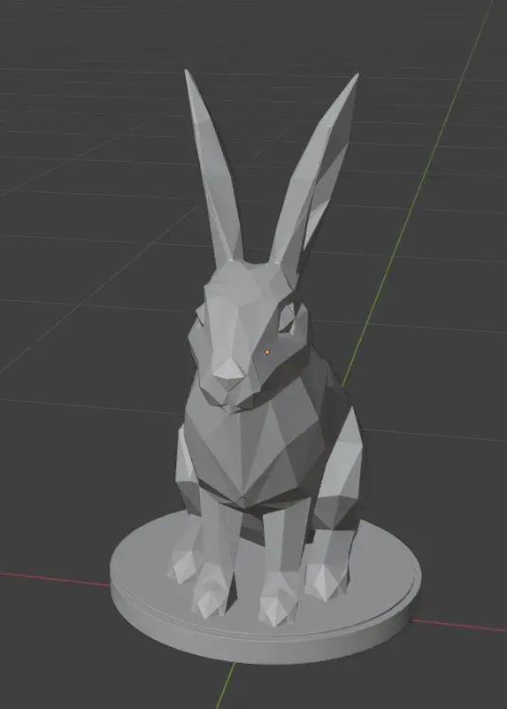 Sculptures & Artworks STL Download - low poly rabbit Sculptureby ...