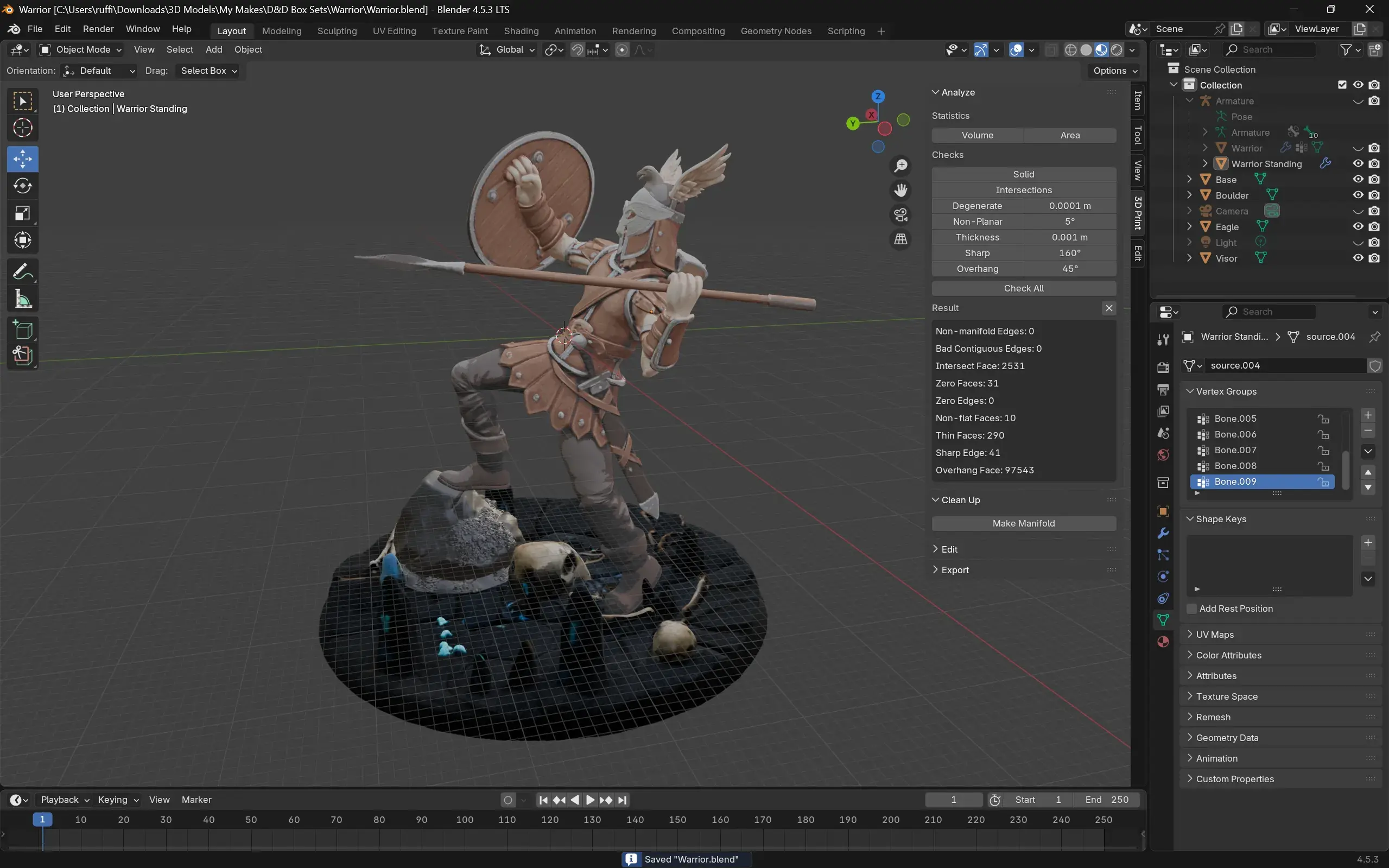 Other STL Download - Iconic Red Box Warrior from DnD Basic Set Coverby ...