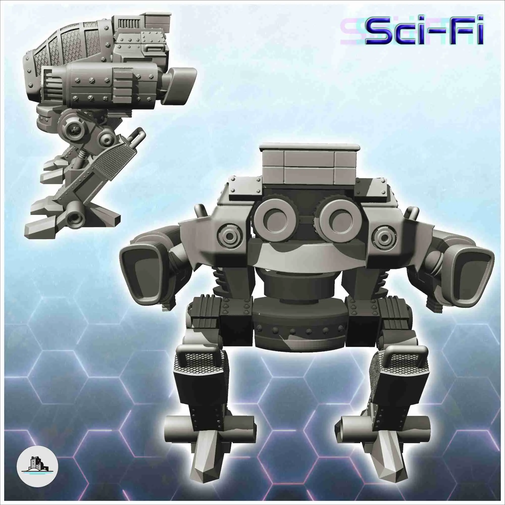 Qhaysus combat robot (12) - miniatures w40k scifi warhammer | 3D models ...