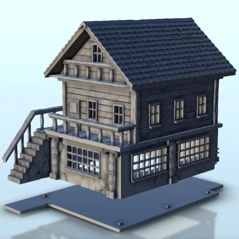 Other STL Download - Wooden house 23 - terrain WW2 scenery modern ...