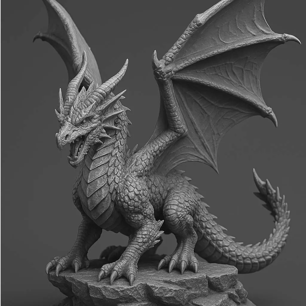 Free Characters & Creatures STL Download - Printable Mythical Dragonby ...