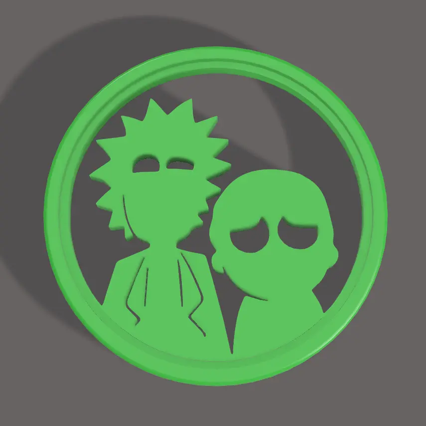 3D Printer Files | 3MF File | Rick and Morty Coin | Creality Cloud