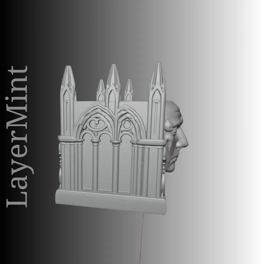 Digital Art STL Download - Gothic Face Desk Organizer | 3D Printable ...
