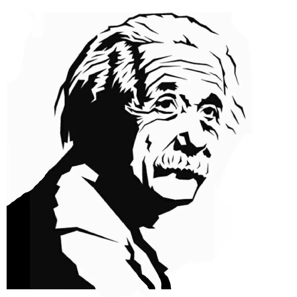 Free Other STL Download - Albert Einstein stencilby SMT_M 🦊