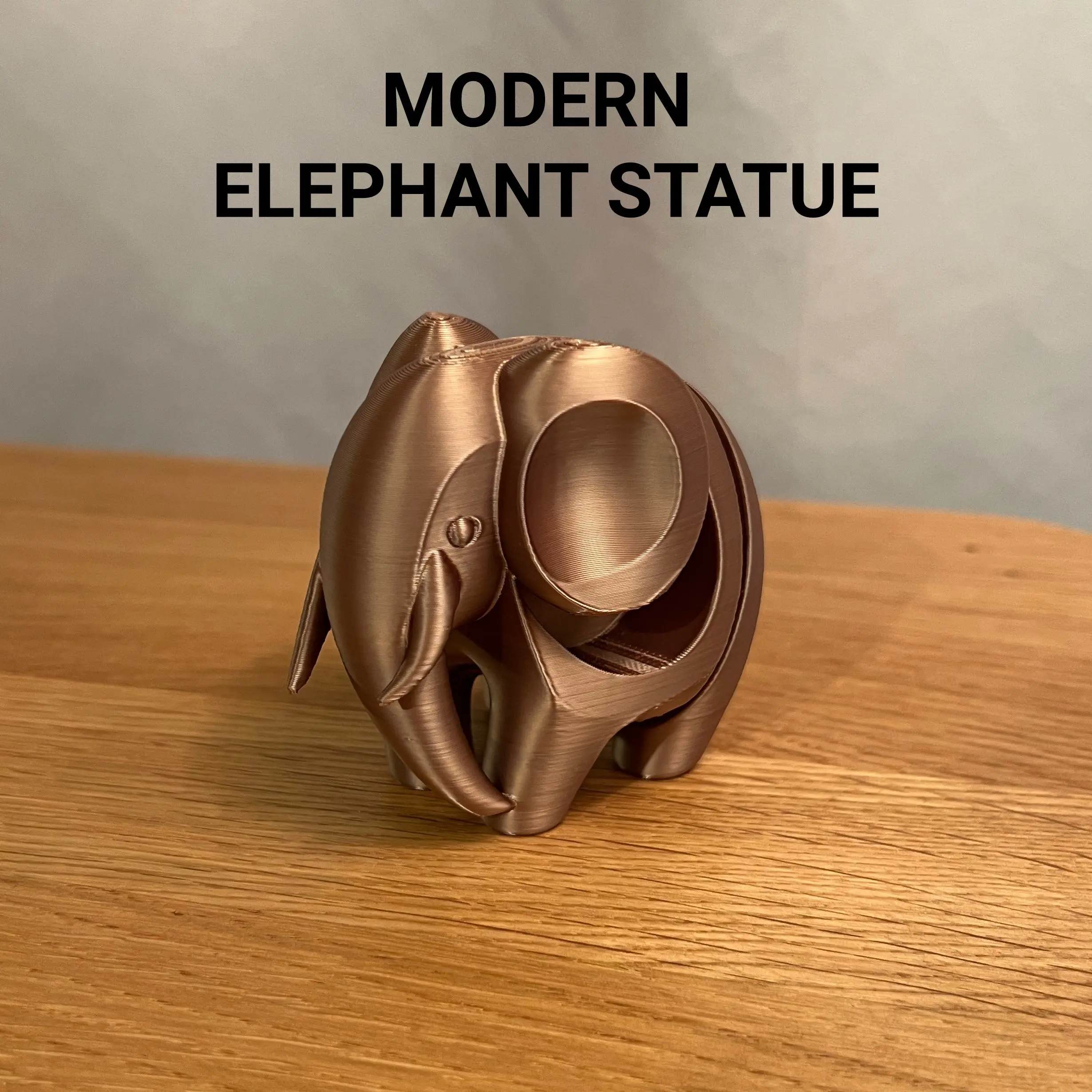 3D Printer Files | 3MF File | Modern Elephant Statue | Creality Cloud
