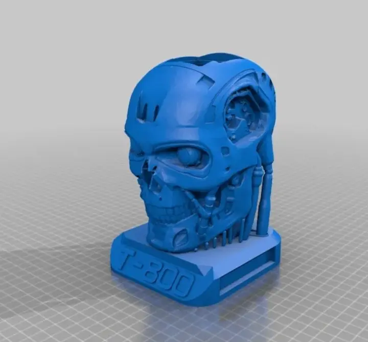 Free Sculptures & Artworks STL Download - Terminator T800 skull ...