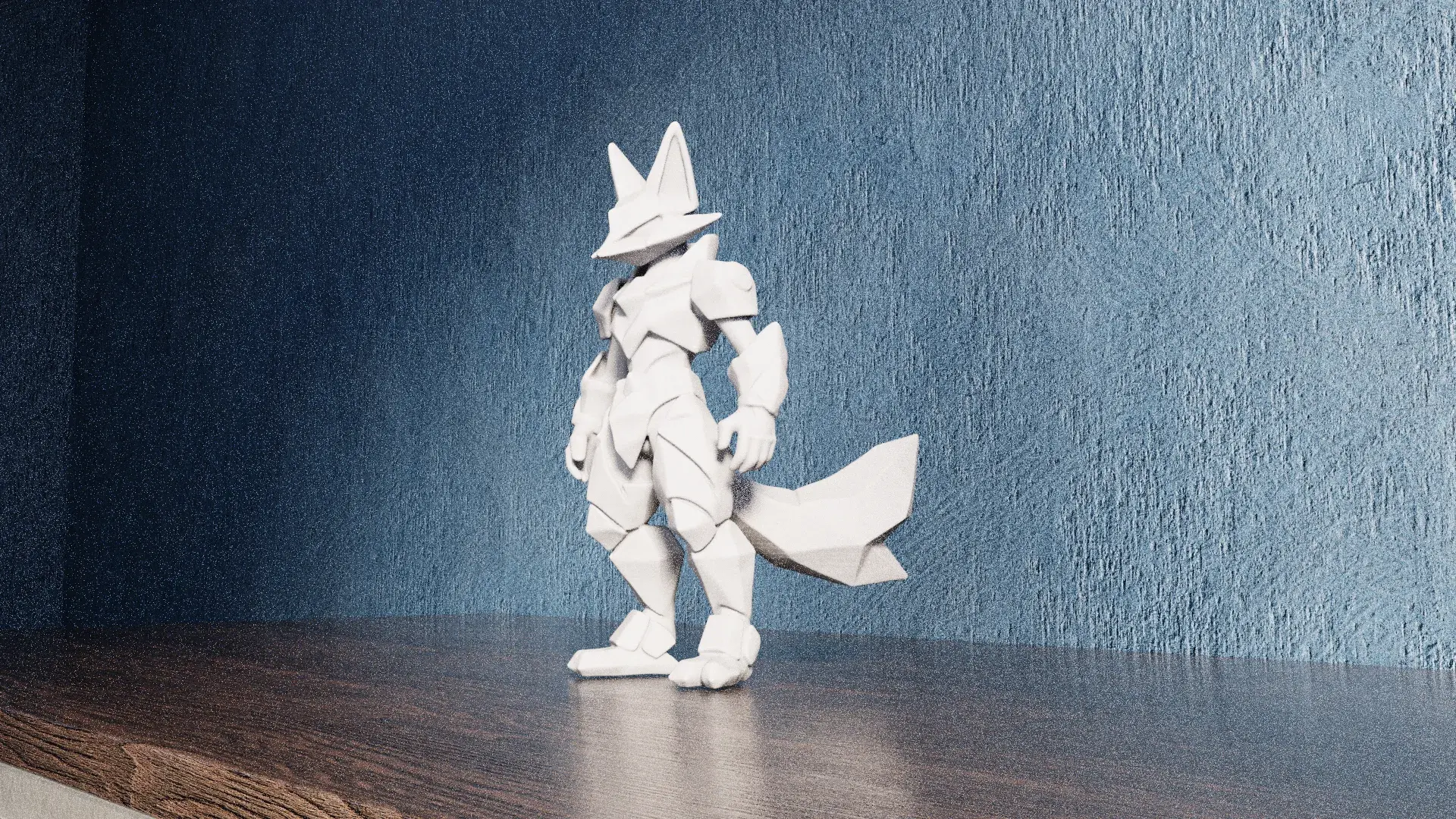 3D Printer Files | 3MF File | Low Poly Lucario | Creality Cloud