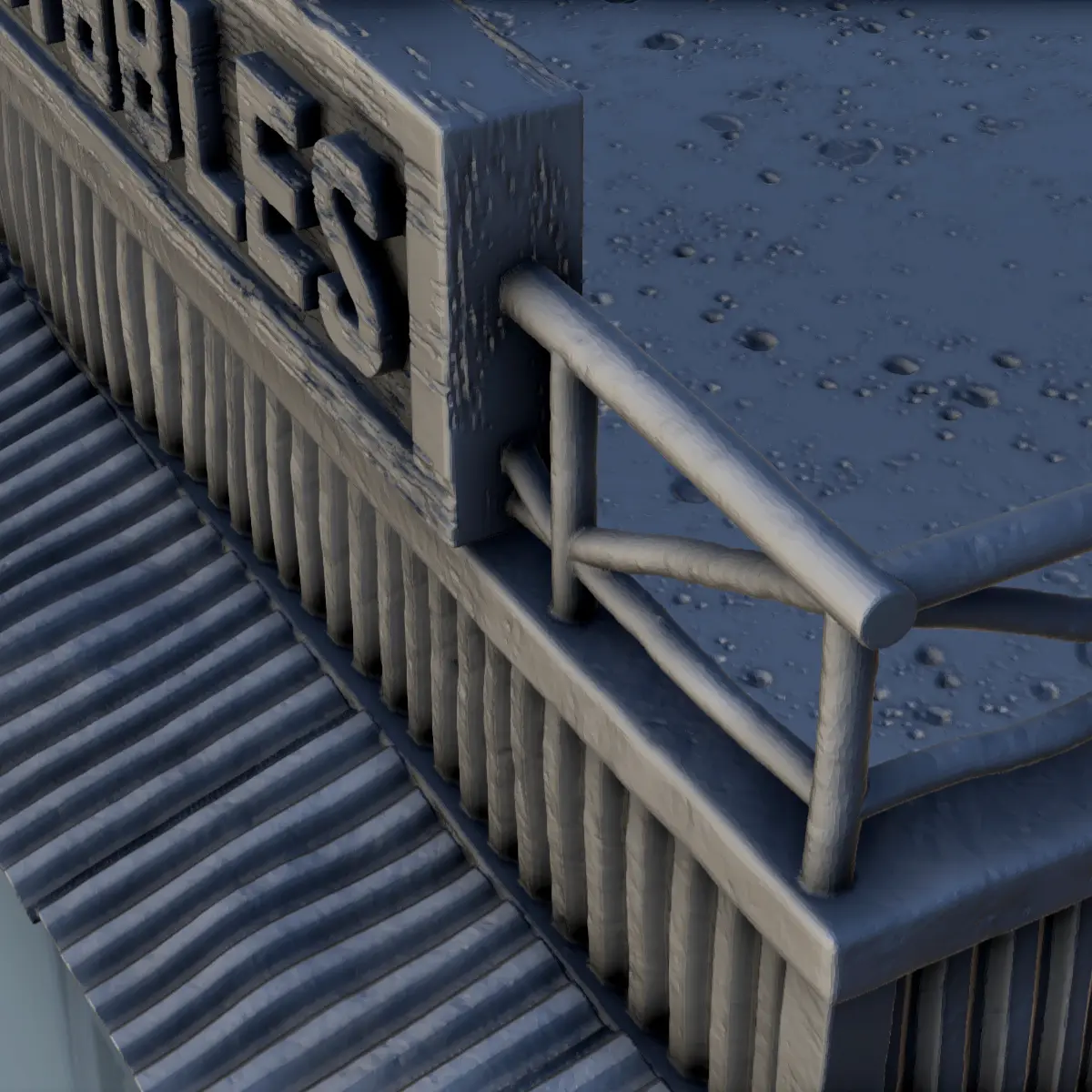 Props & Terrain STL Download - Wooden fruit stand with sign - Terrain ...