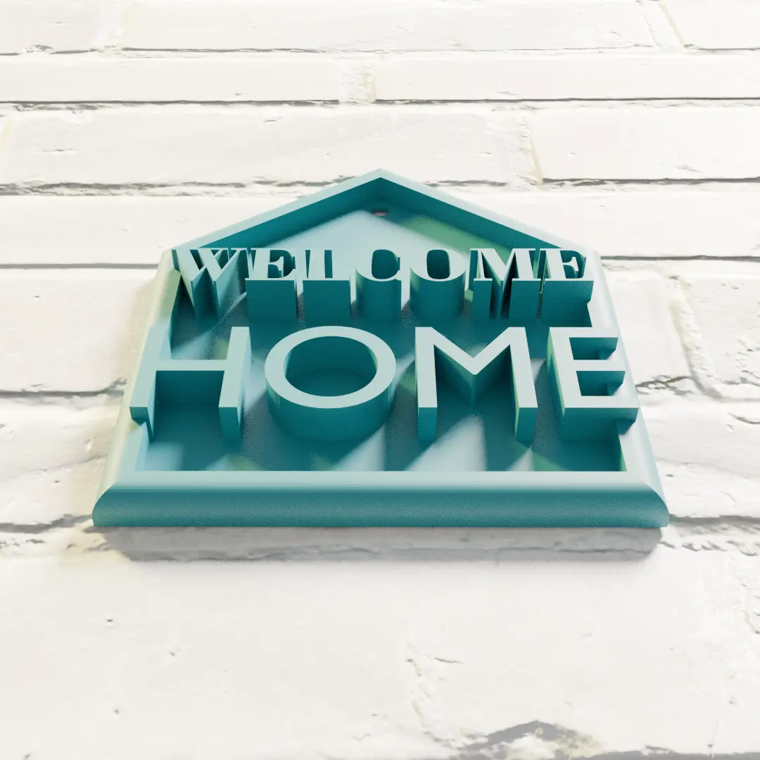 3D Printer Files | 3MF File | wall decor welcome home | Creality Cloud