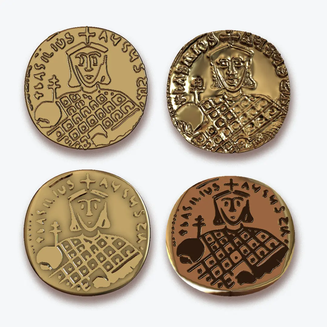 Badges & Coins STL Download - Ancient Bizantine Coinsby CrealiTale design