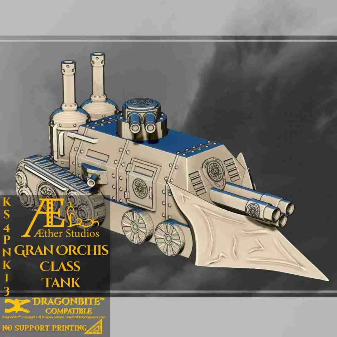 Other STL Download - KS4PNK13 - Gran Orchis Class Tankby Aether Studios