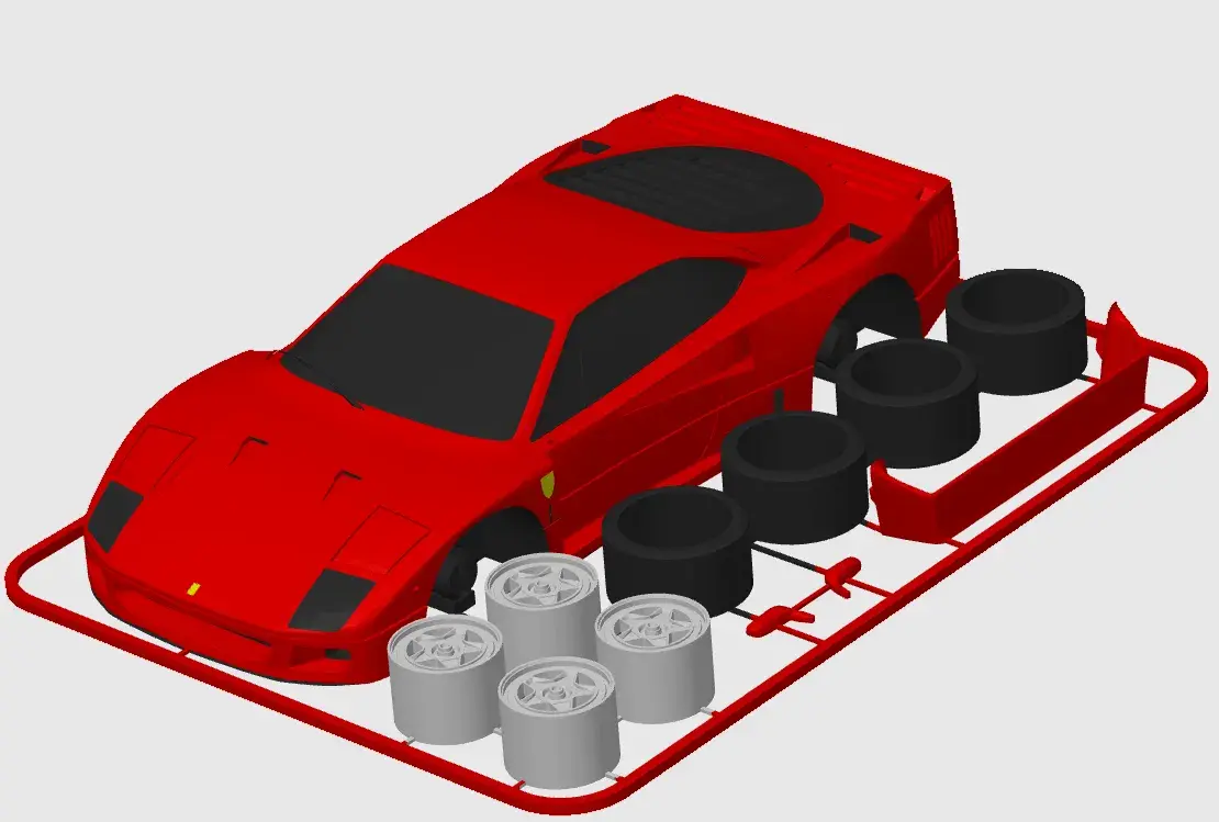 3D Printer Files | 3MF File | Ferrari F40 Kit Card | Creality Cloud