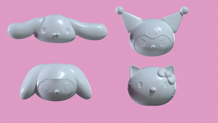 Badges & Coins STL Download - Sanrio Badges Easy to Printby 3DHart