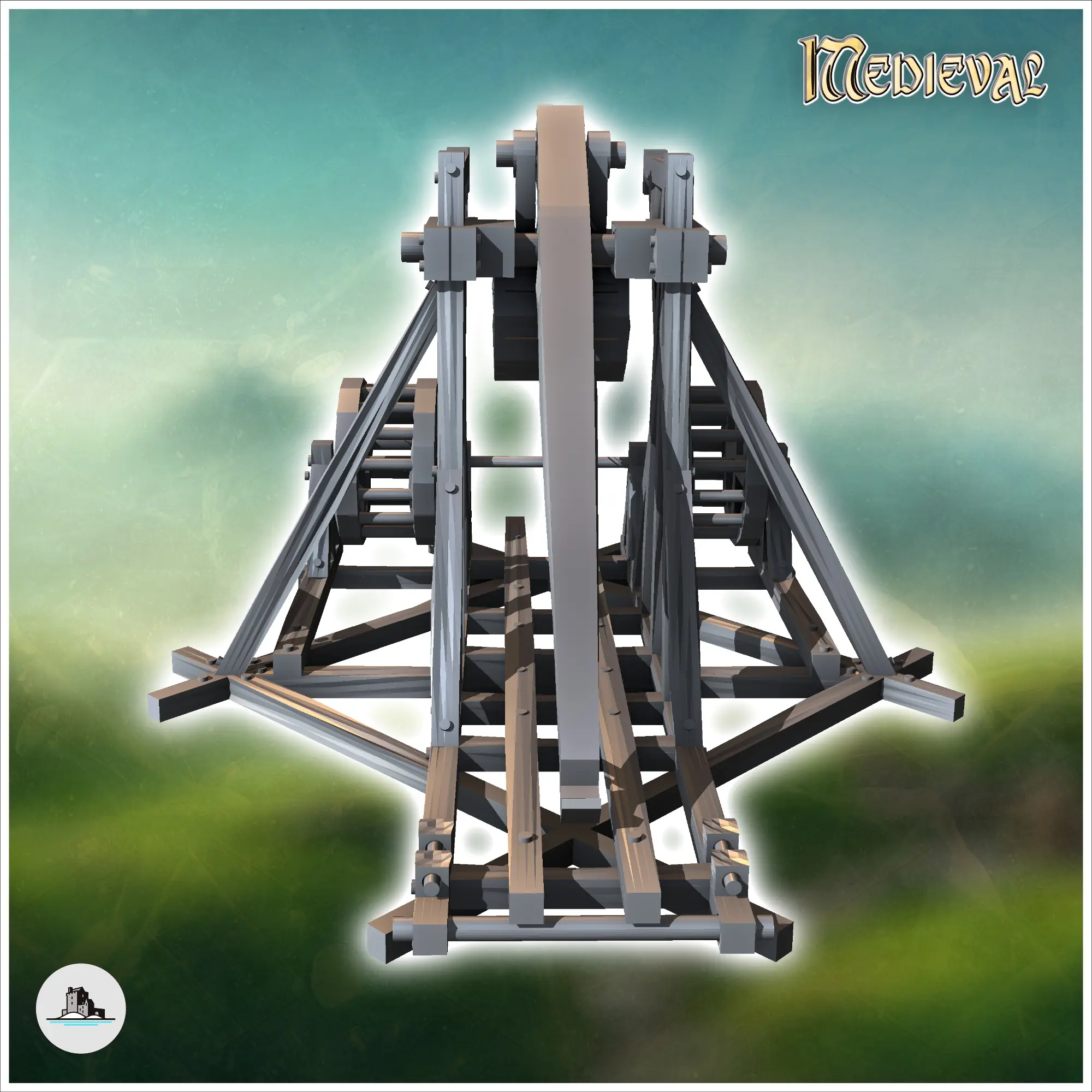 Miniature Games & Accessories STL Download - Medieval trebuchet with ...