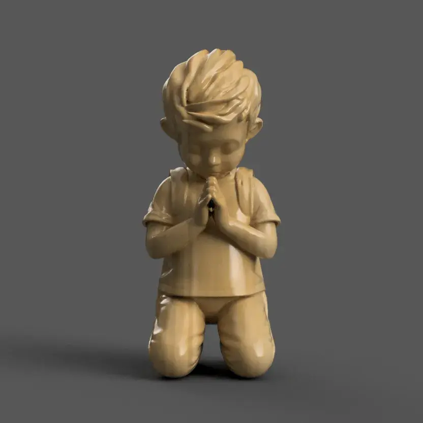 Other STL Download - Praying Child 3D Model STL File for Decoration ...