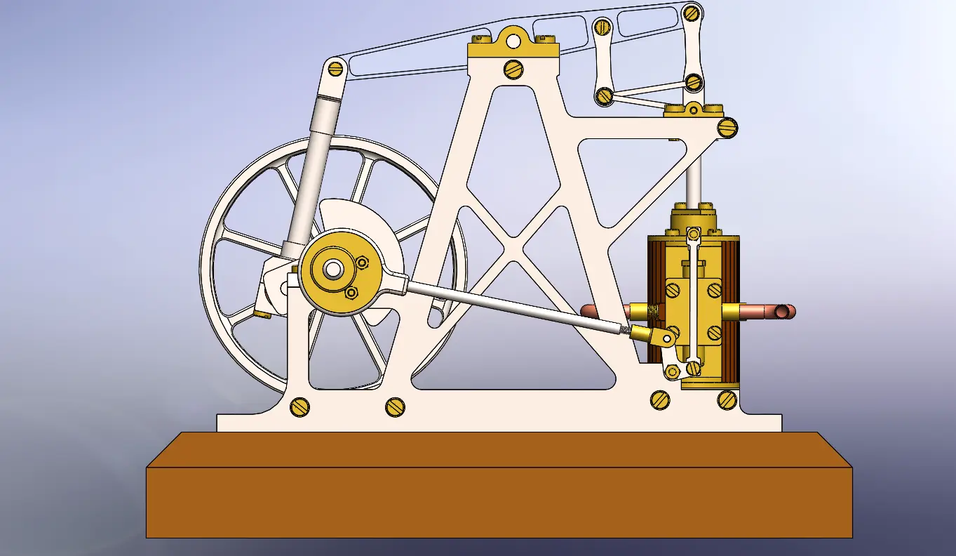 single cylinder balance beam steam engine | 3D models download | Creality Cloud
