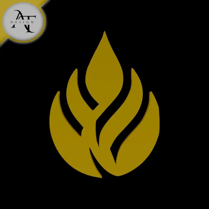 3D Printer Files | 3MF File | Simple Flame Symbol - 2D Art | Creality Cloud