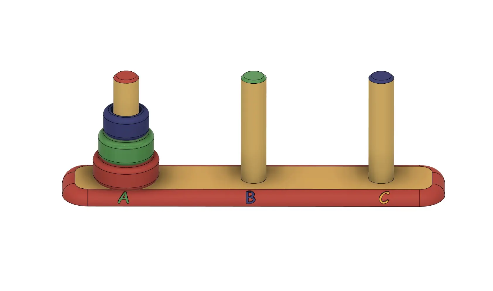 Move Disk Game v1 For Kids, Children / Learning / School | 3D models ...