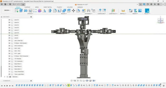 Robots & Mechs STL Download - Nova Humanoid Robot Extended Rotating ...