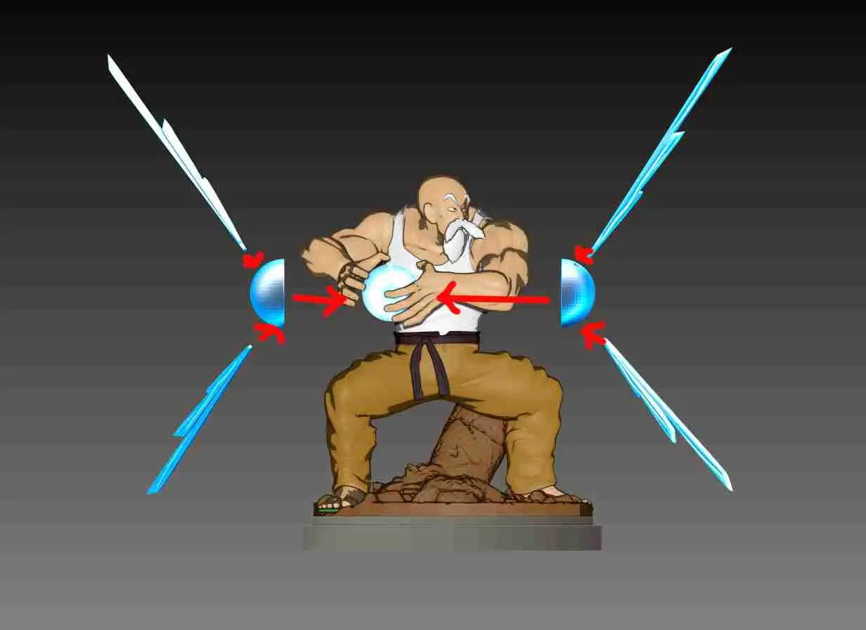Other STL Download - Master Roshi (Buffed) figure from Dragon Ball ...