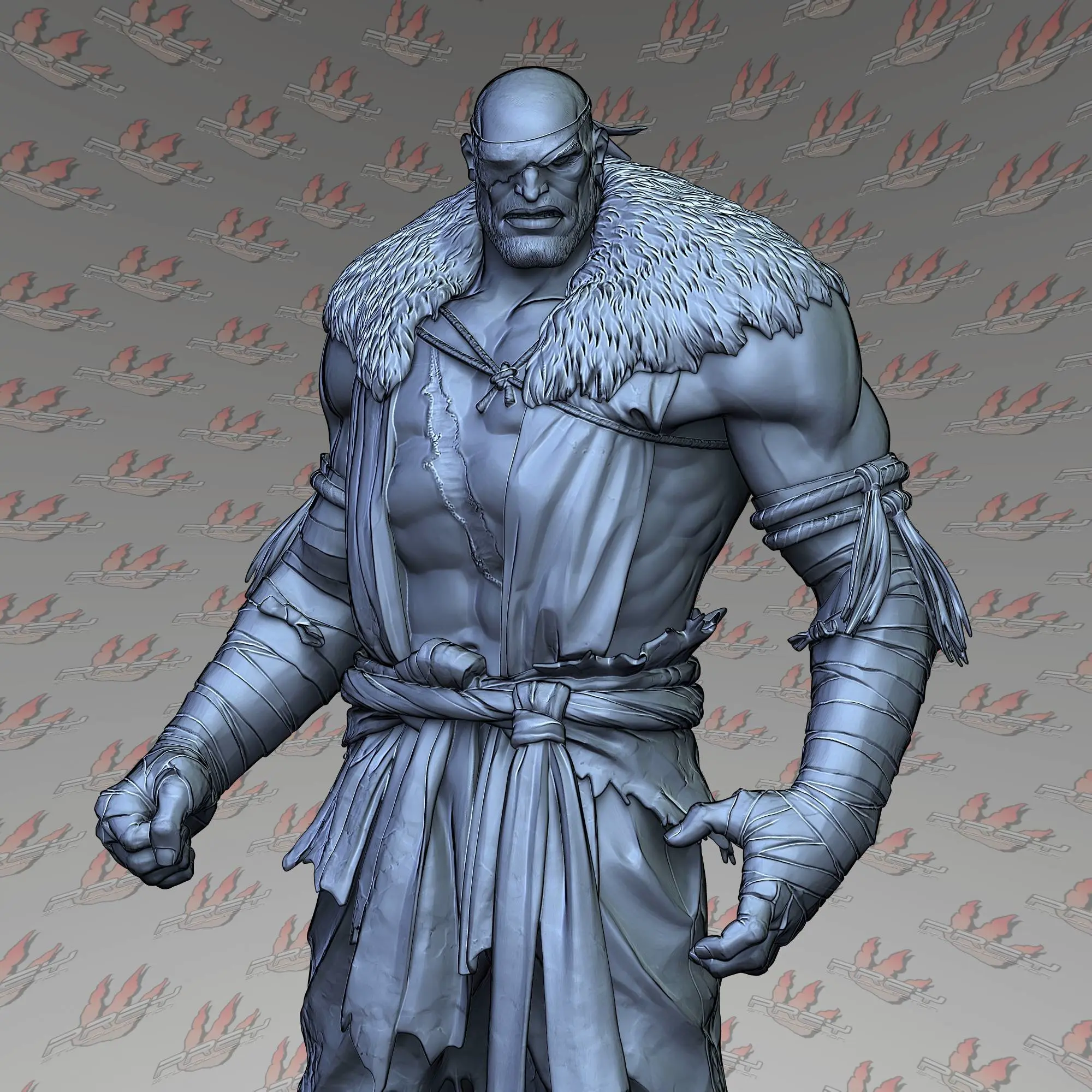 Characters & Creatures STL Download - SAGAT DTREET FIGHTER 6by PREYstudio