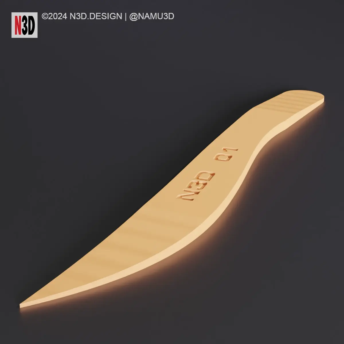 Free Test Models STL Download - Pottery tool 01by Namu3D